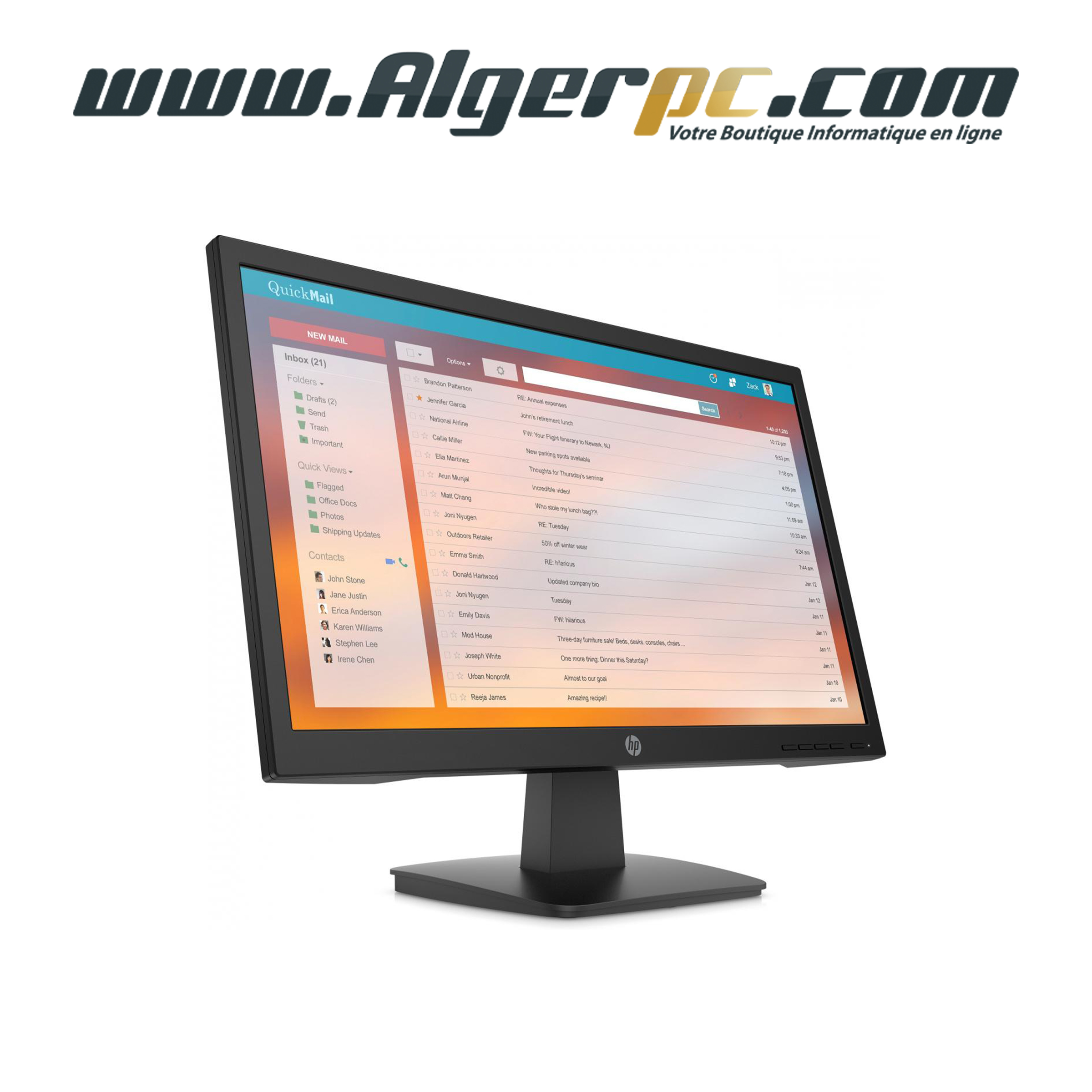 Ecran HP P22v G4 22 pouces en FHD avec 60Hz/dalle TN 16:9ème/5ms/HDMI/VGA